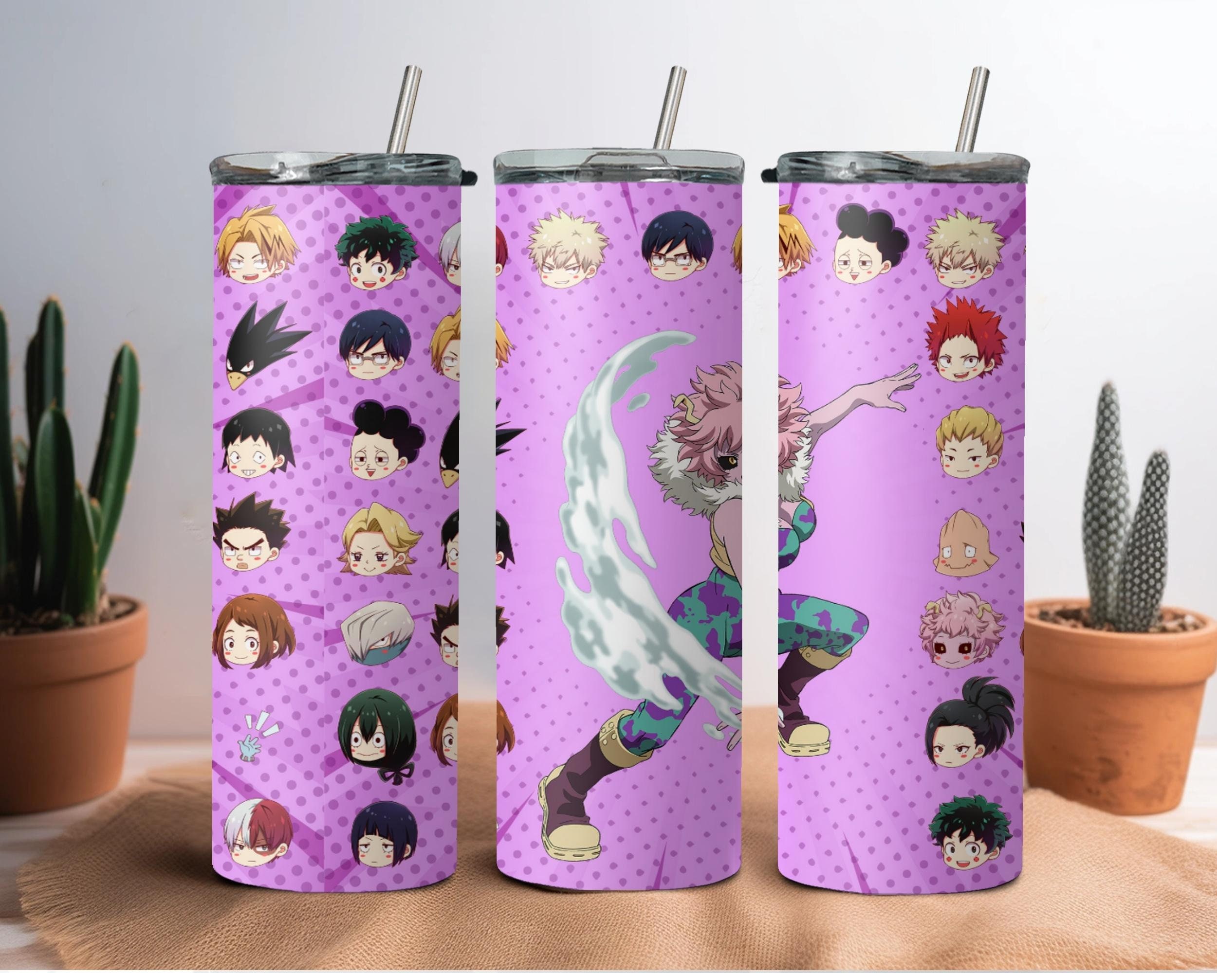 My Hero Anime 20oz Tumbler Wrap, Anime Tumbler Wrap PNG, Acid Hero ...