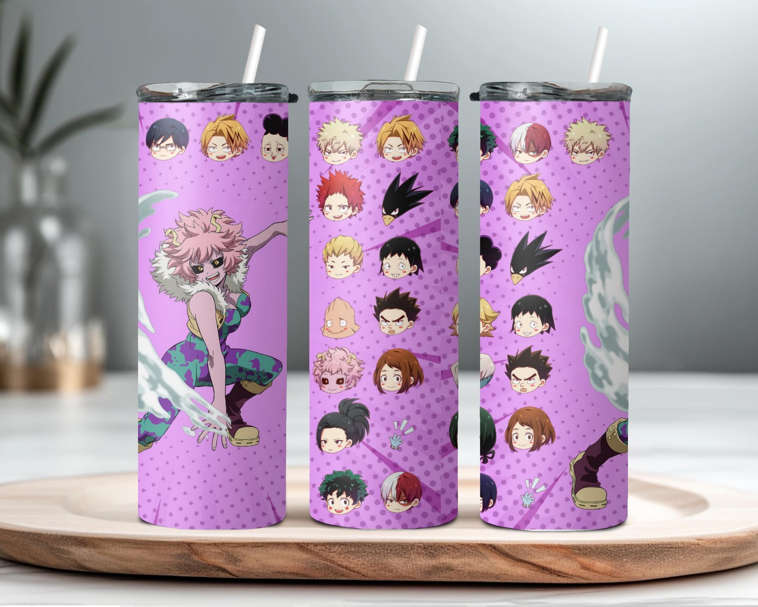 My Hero Anime 20oz Tumbler Wrap, Anime Tumbler Wrap PNG, Acid Hero ...