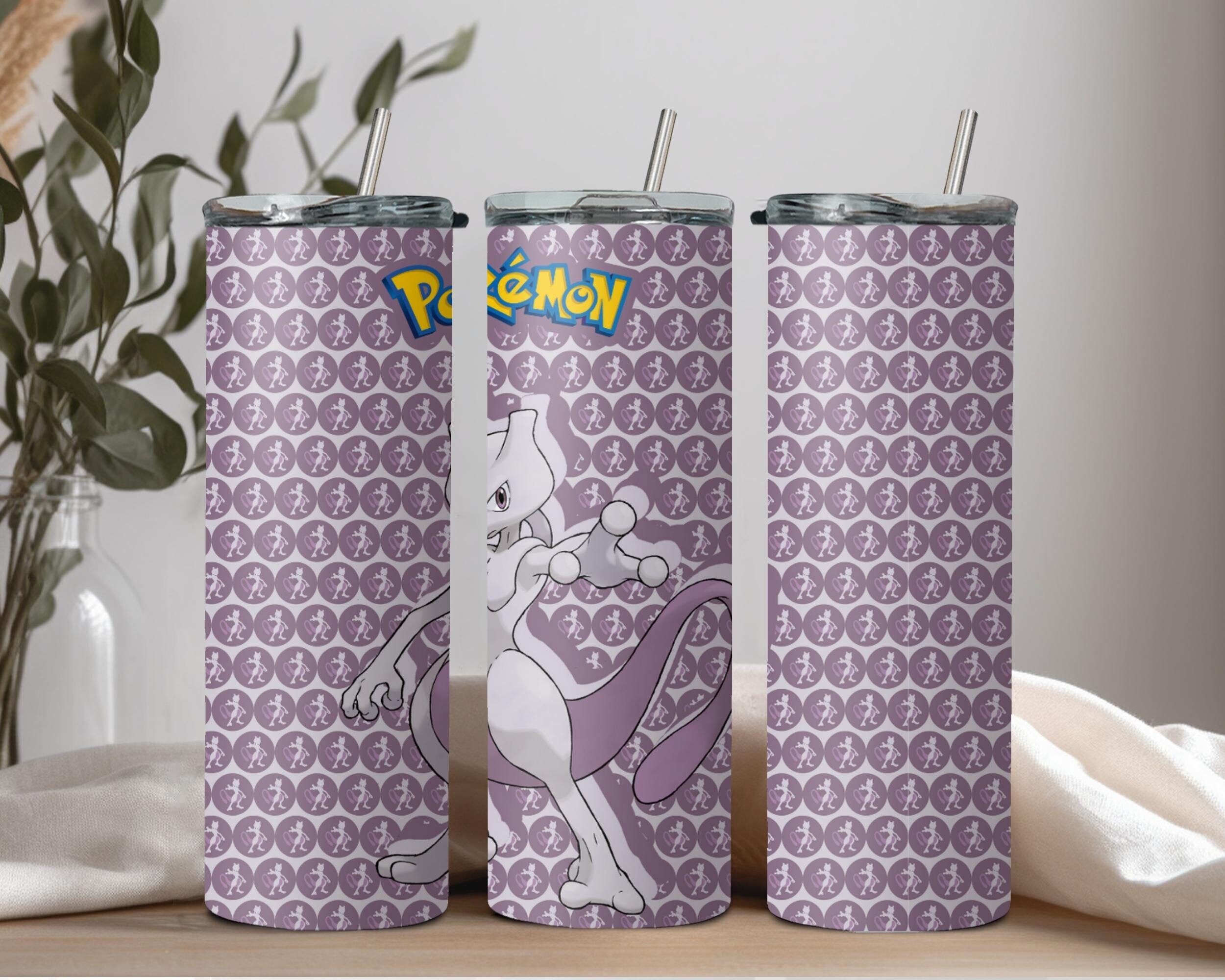 Mewtwo 20oz Tumbler Wrap, Strongest Pokemon Tumbler Wrap PNG, Mewtwo ...
