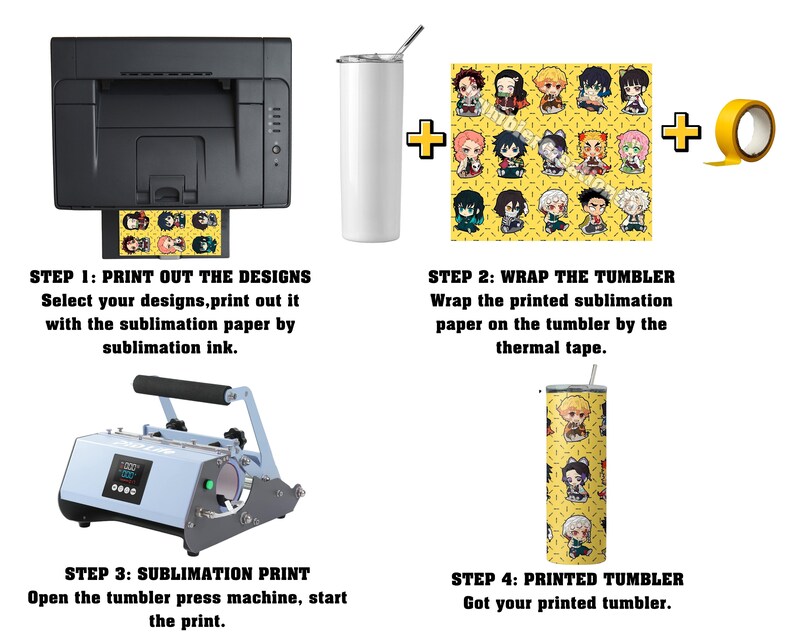 Chibi Demon Anime Tumbler Wrap, Baby Slayers Anime Tumbler Wrap, Cute ...