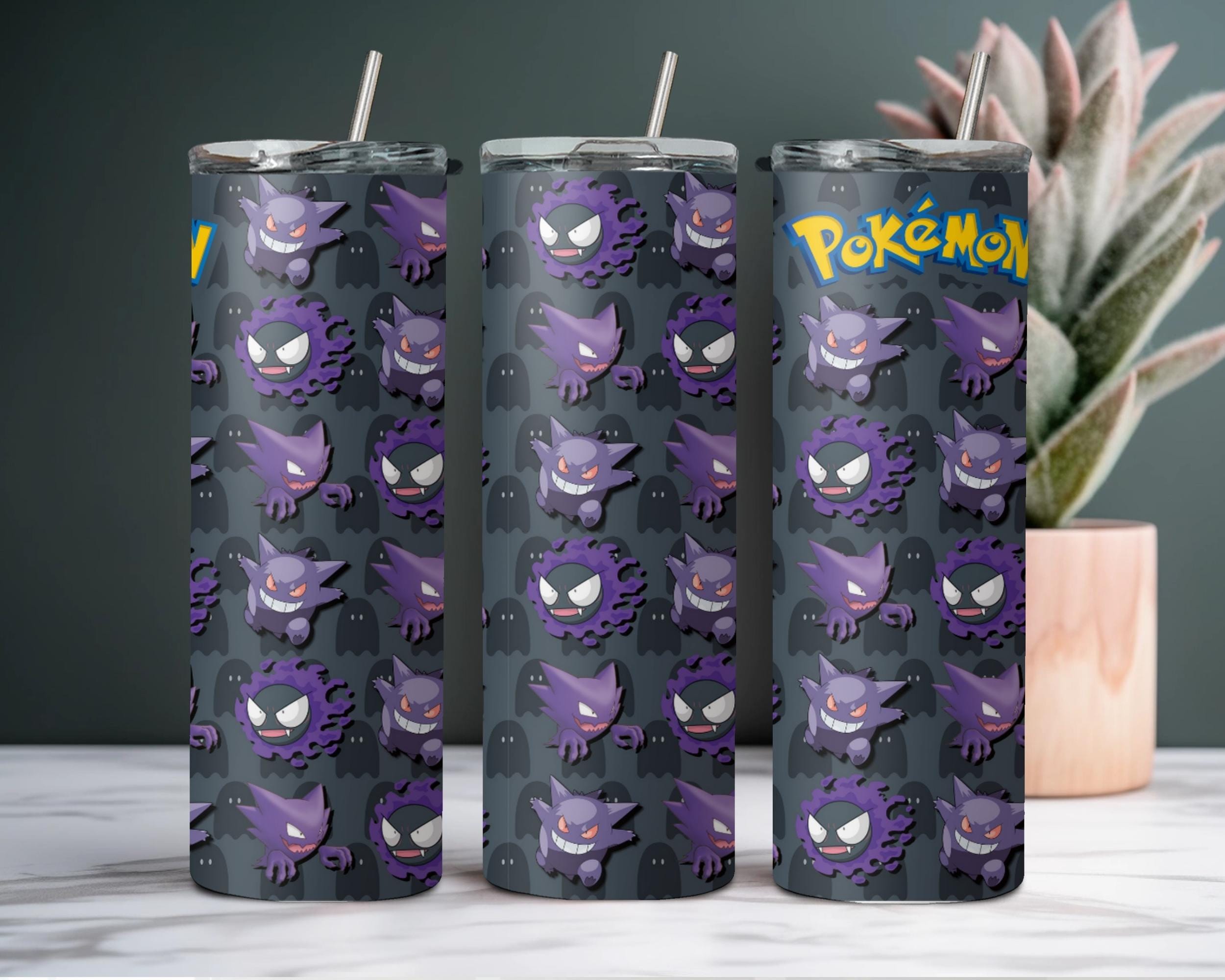 Gastly Evolution 20oz Tumbler Wrap Pokemon Tumbler Wrap PNG - Etsy