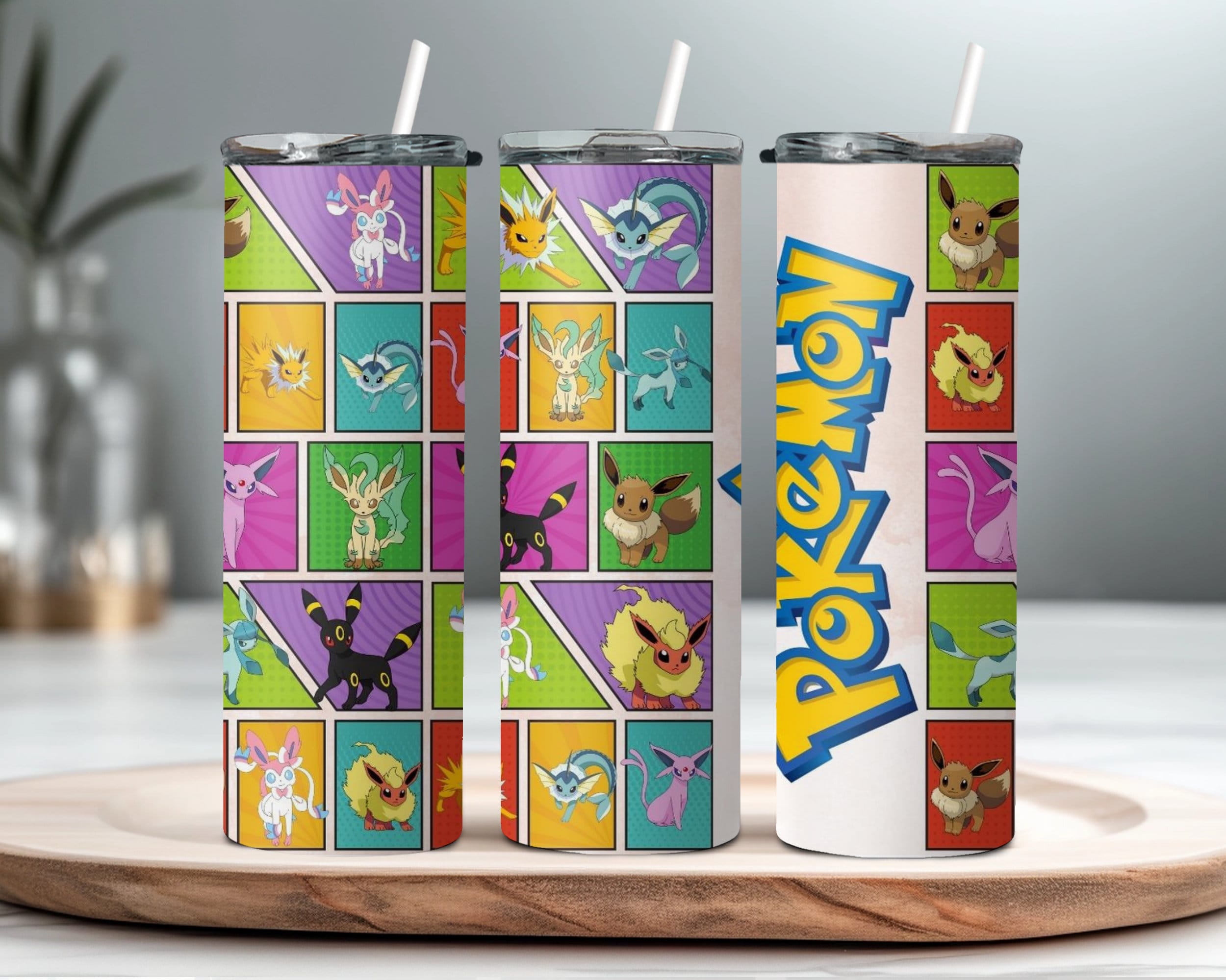 Eevee Evolutions 20oz Tumbler Wrap Pokemon Tumbler Wrap PNG - Etsy