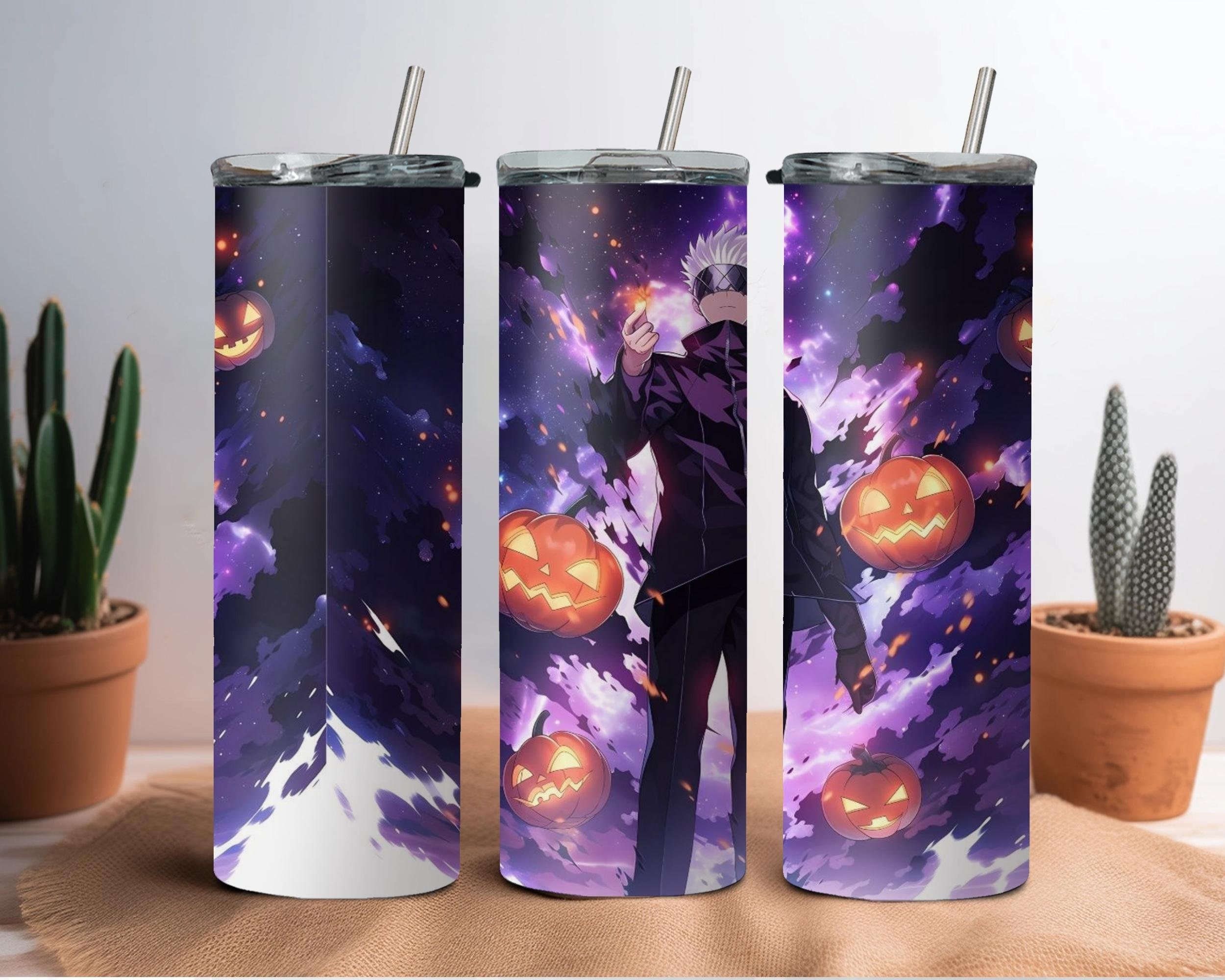 Gojo Sensei 20oz Halloween Tumbler Wrap , Anime Halloween Tumbler ...