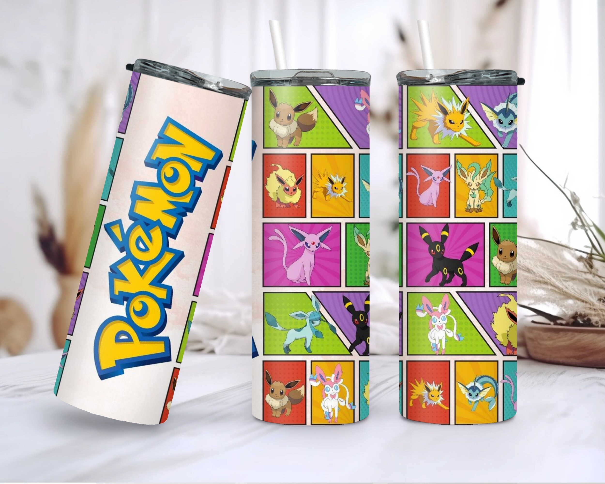 Eevee Evolutions 20oz Tumbler Wrap Pokemon Tumbler Wrap PNG - Etsy