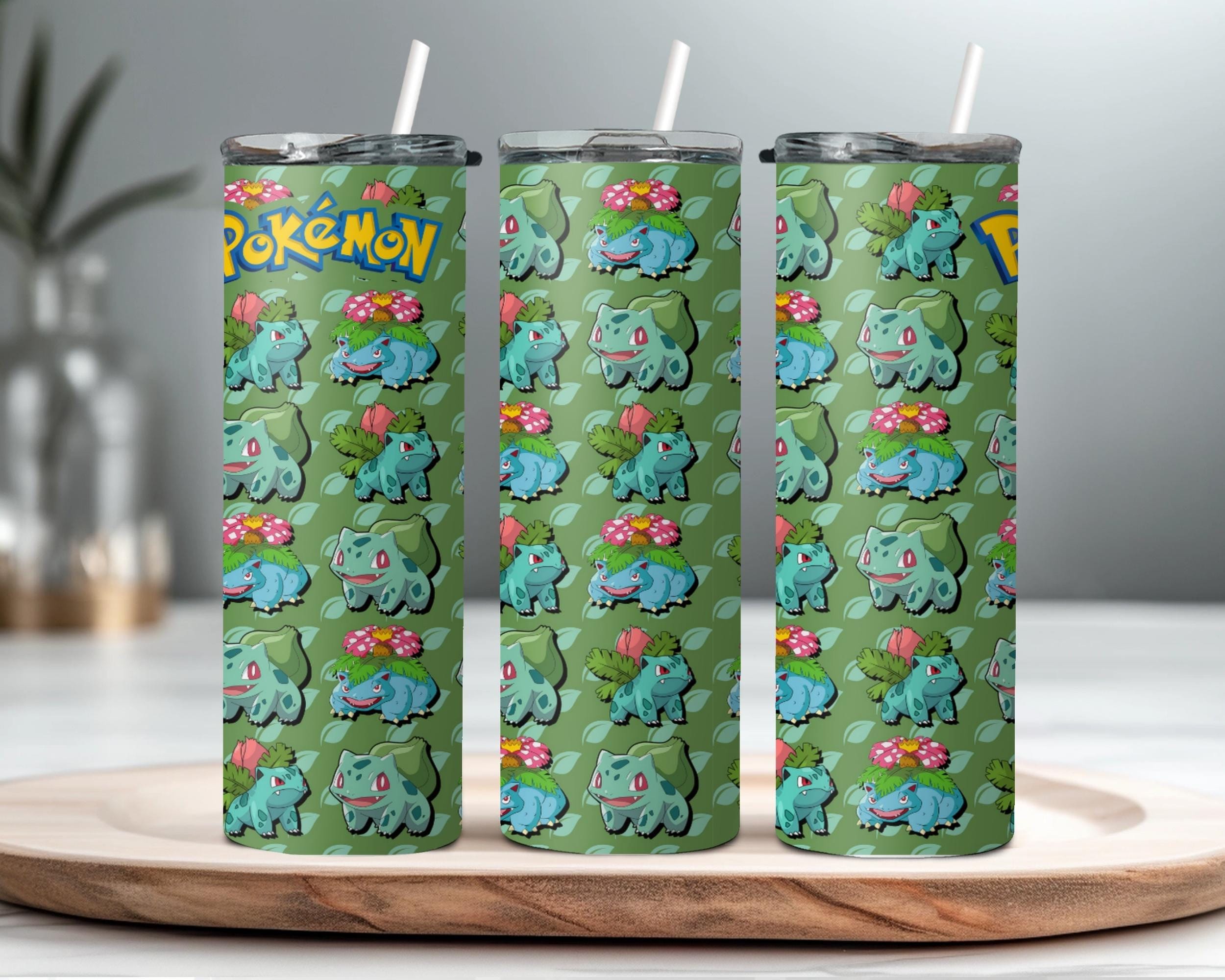 Bulbasaur Evolution 20oz Tumbler Wrap Pokemon Straight Skinny - Etsy