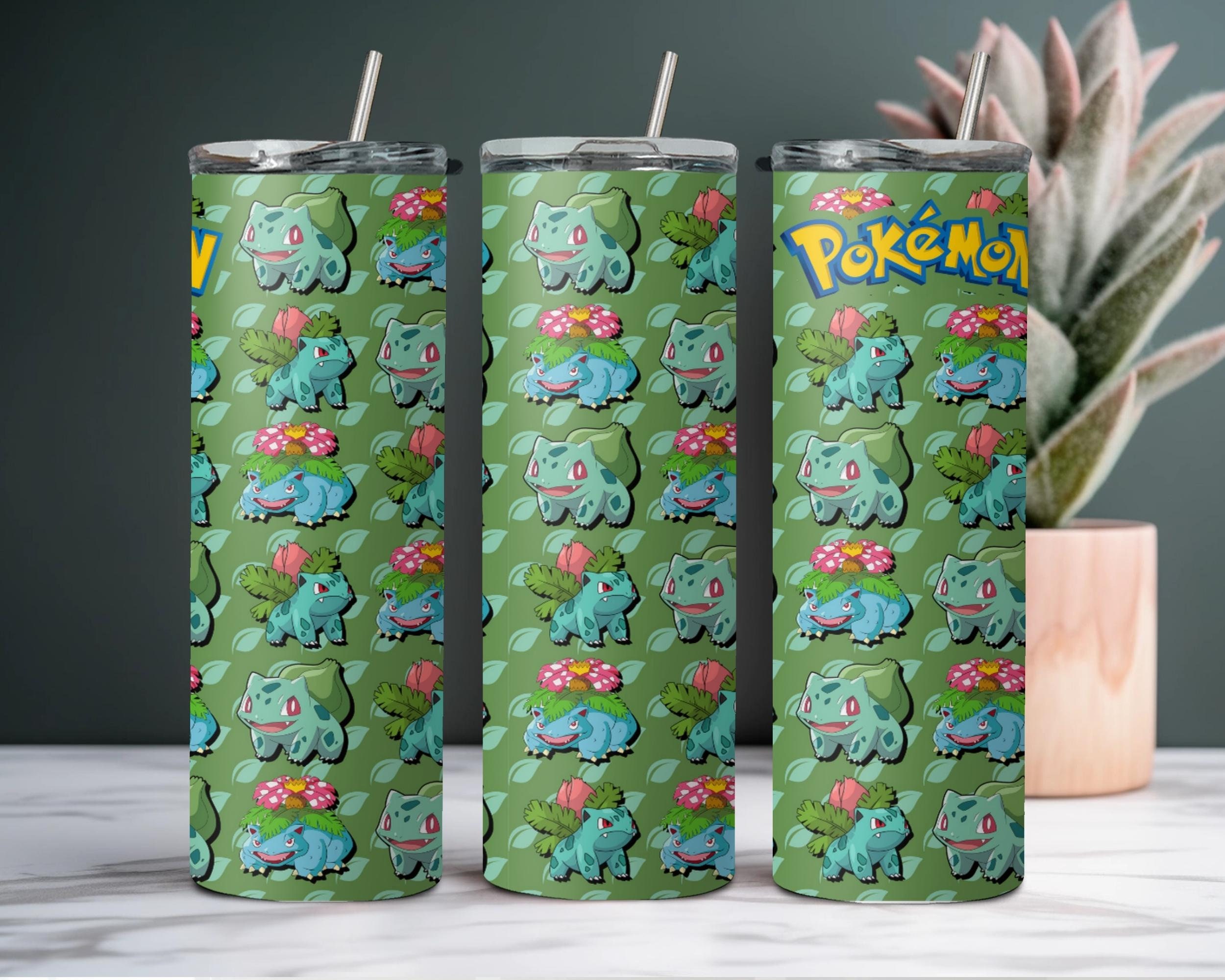 Bulbasaur Evolution 20oz Tumbler Wrap Pokemon Straight Skinny - Etsy