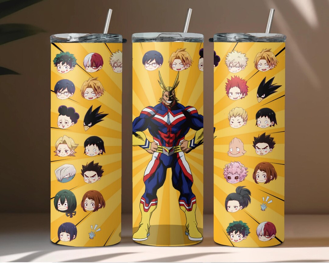 My Hero Anime 20oz Tumbler Wrap, Anime Tumbler Wrap PNG, Super Hero ...
