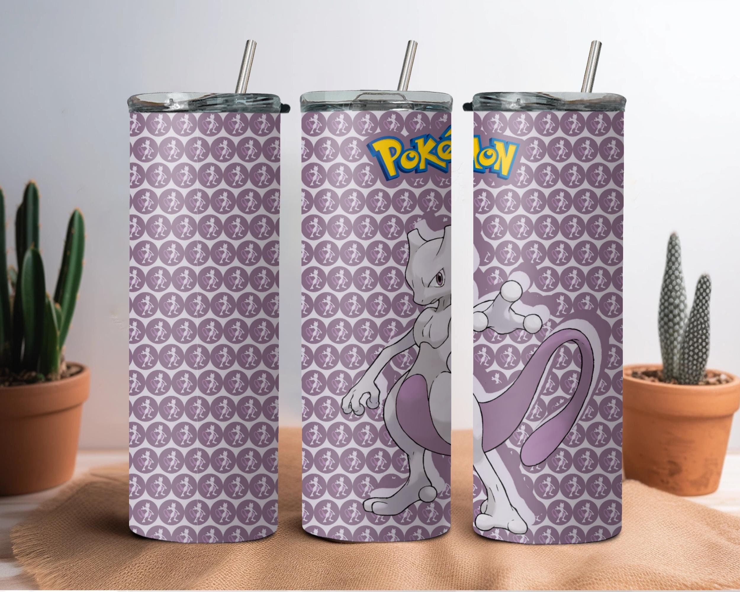 Mewtwo 20oz Tumbler Wrap, Strongest Pokemon Tumbler Wrap PNG, Mewtwo ...
