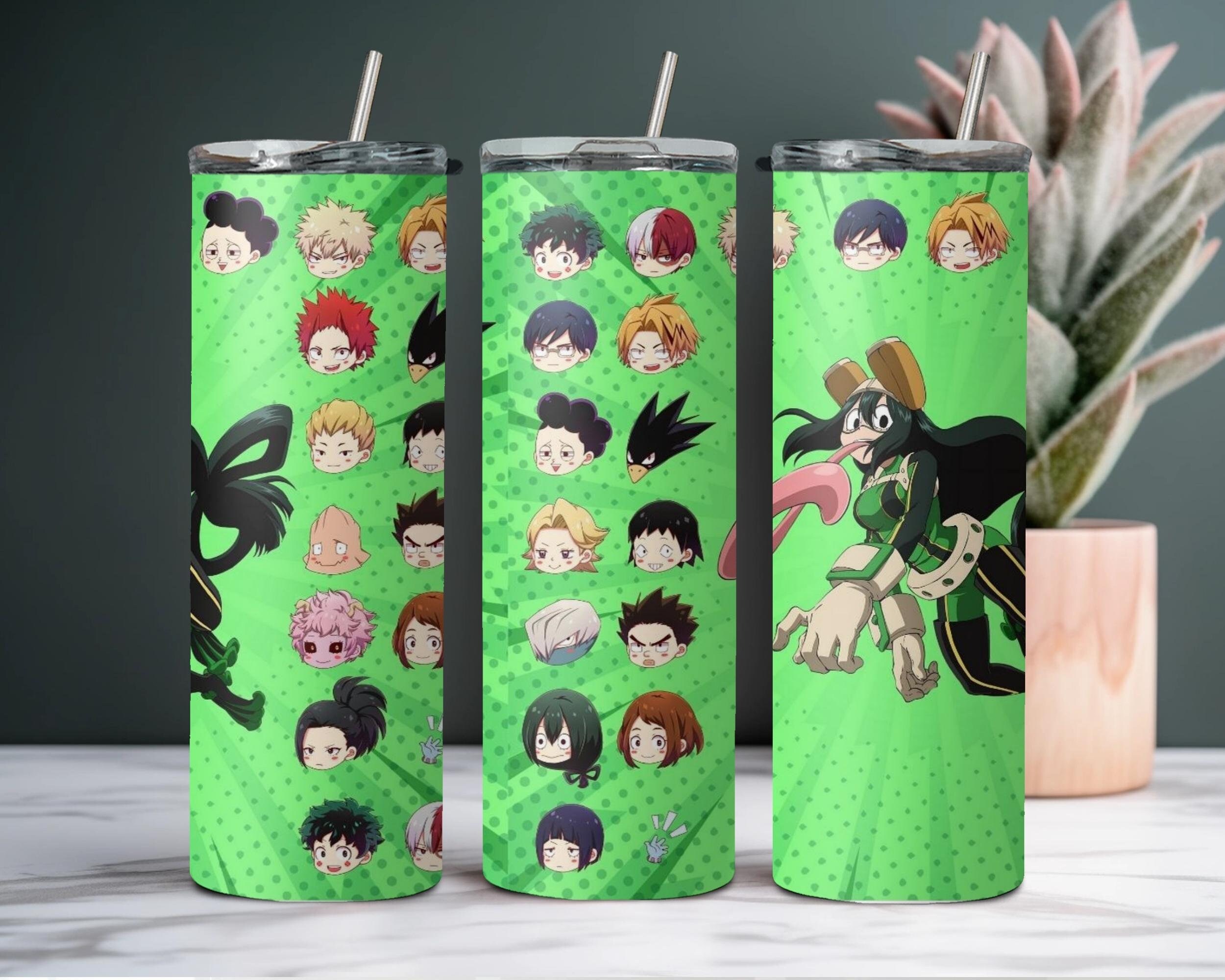My Hero Anime 20oz Tumbler Wrap, Anime Tumbler Wrap PNG, Frog Hero ...