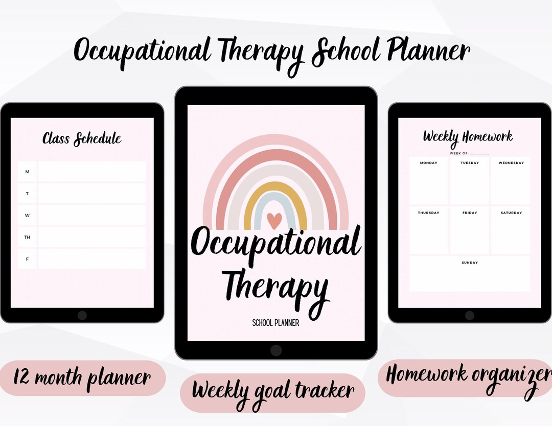 Occupational Therapy School Planner - Etsy