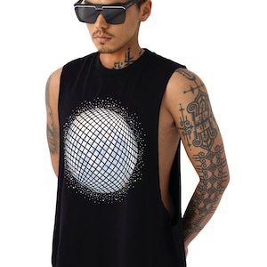Reflective Disco Men Tank Top, Rave Wear, Rave Clothing, Rave Outfit ...