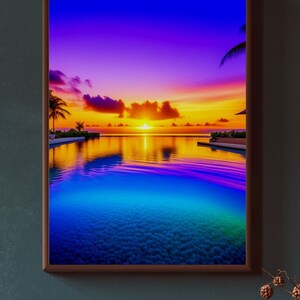 Fiji Resort at Sunset - Etsy