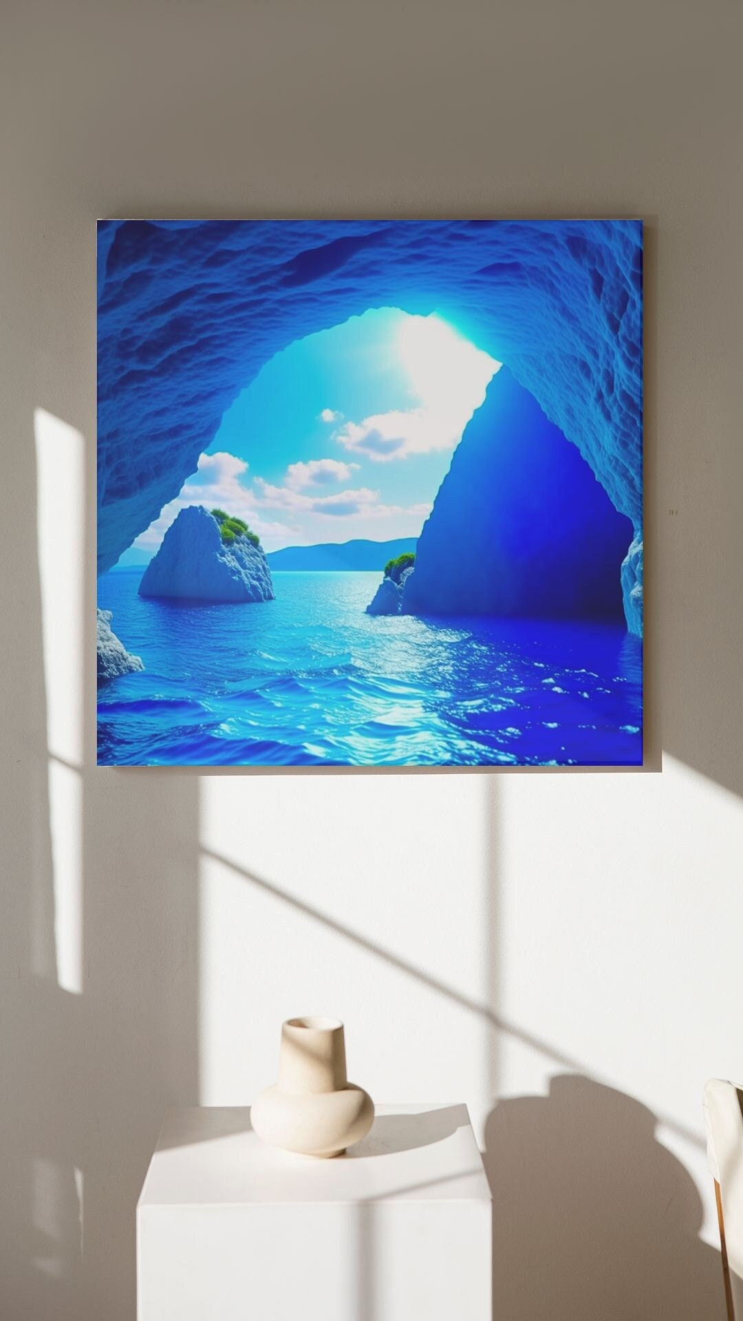 Greek Blue Cave at the Seaside - Etsy