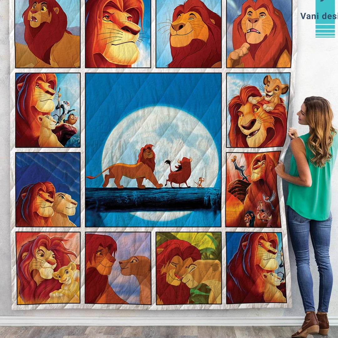 The Lion King Simba Fleece Blanket Mufasa Sarabi Simba Throw - Etsy