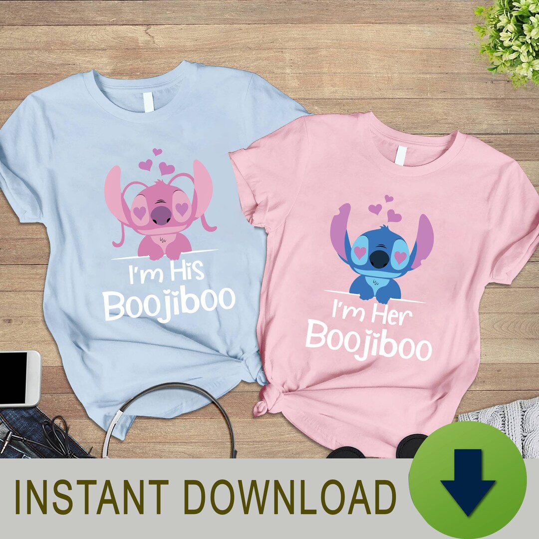 Stitch and Angel Couple Png I'm His Boojiboo I'm Her - Etsy Australia