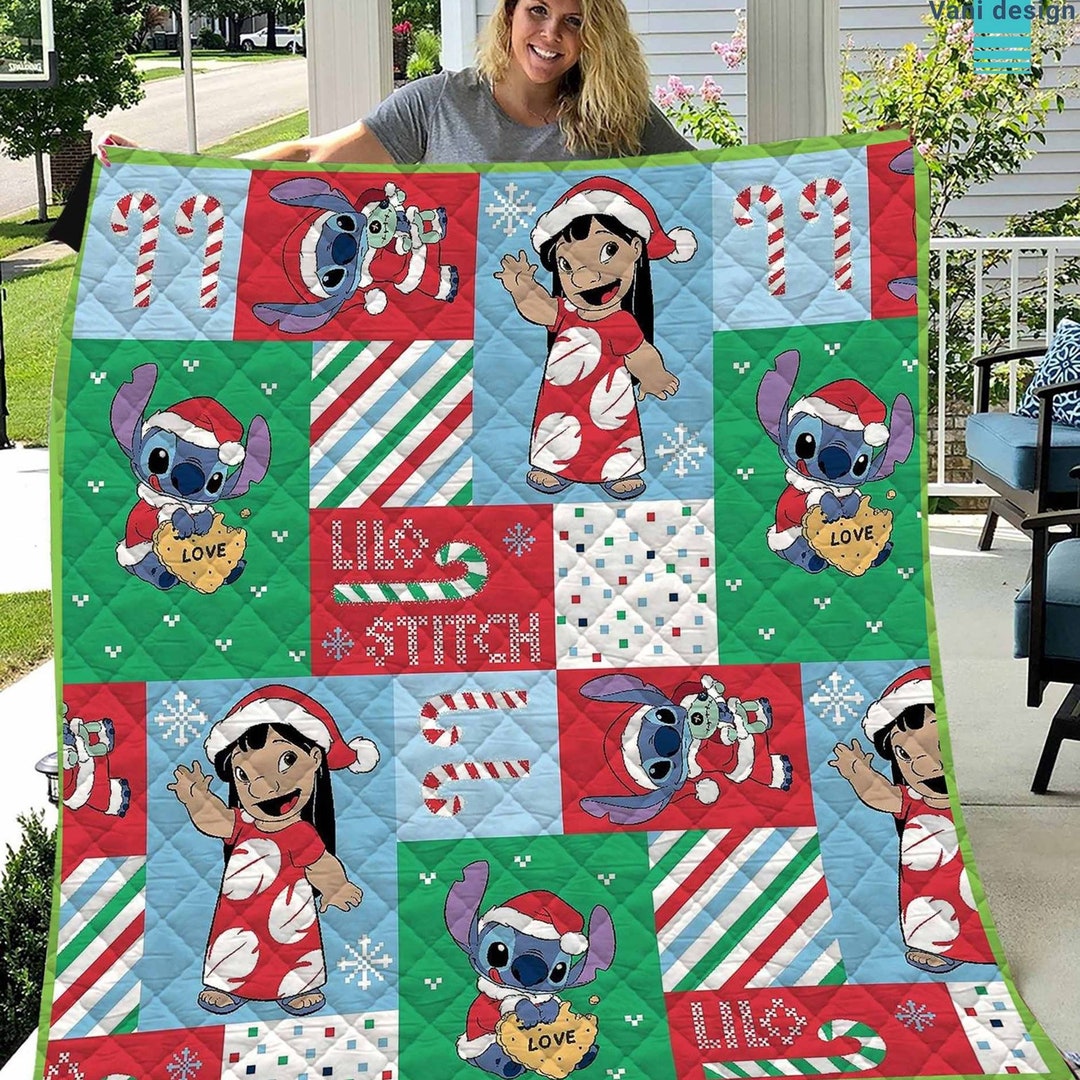 Stitch Christmas Fleece Blanket Stitch and Angel Throw - Etsy