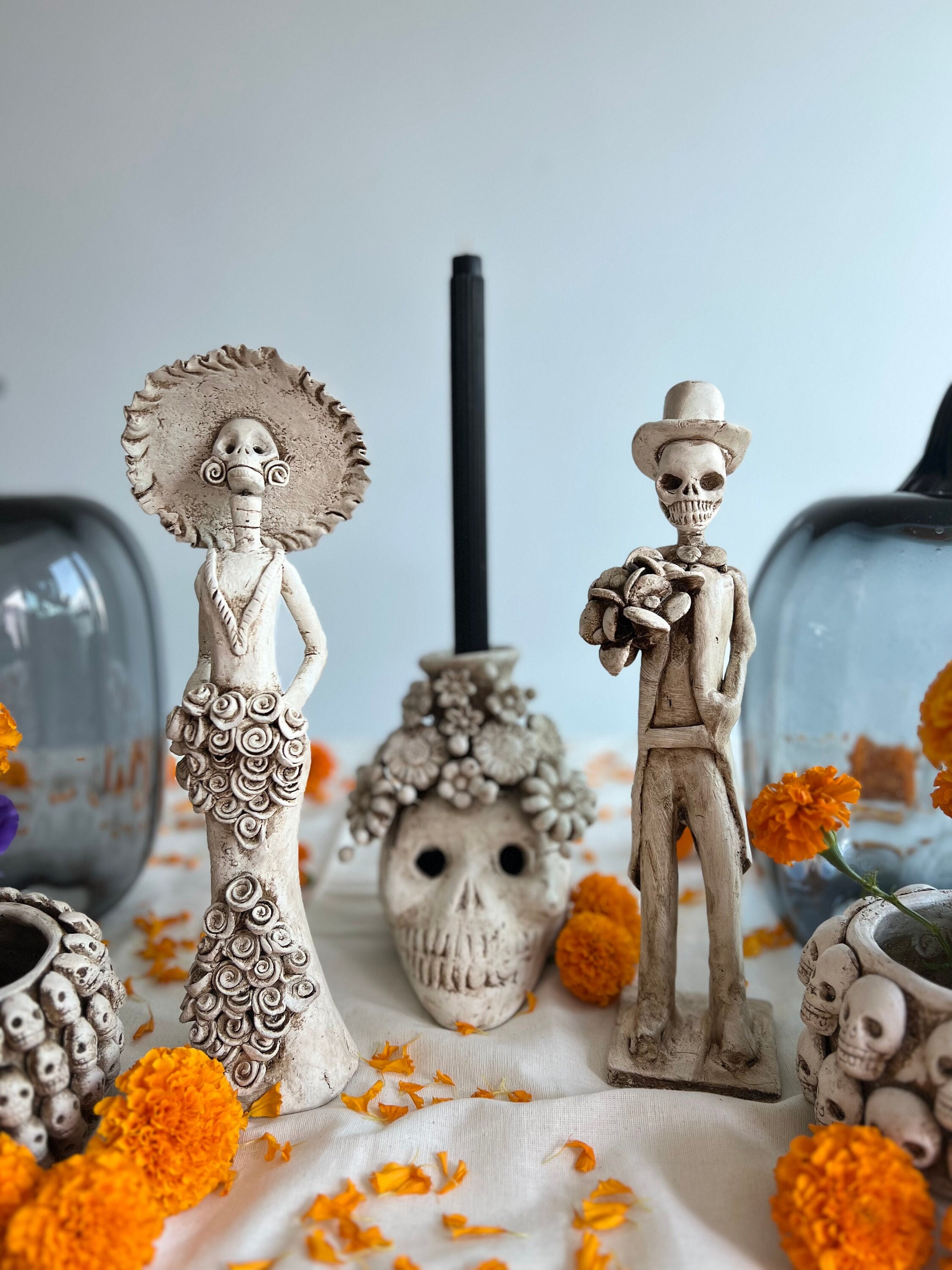 Pareja De CATRINA Y CATRIN Para Altar De Muertos - Etsy