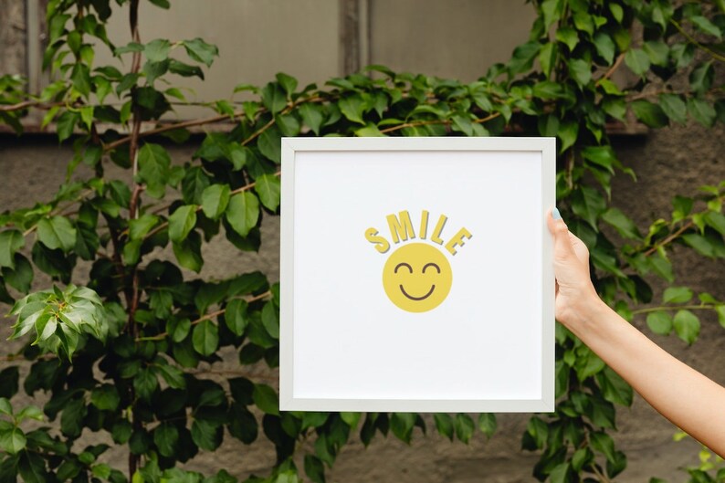 Printable Smile Poster, Digital Smile Poster, Smile Poster, Happy Face ...