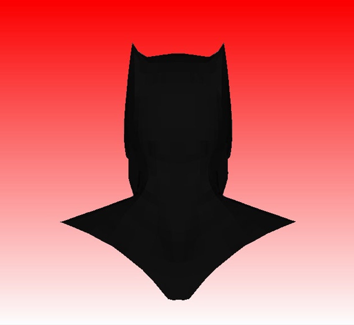 Batfleck Cowl JL pepakura Template - Etsy