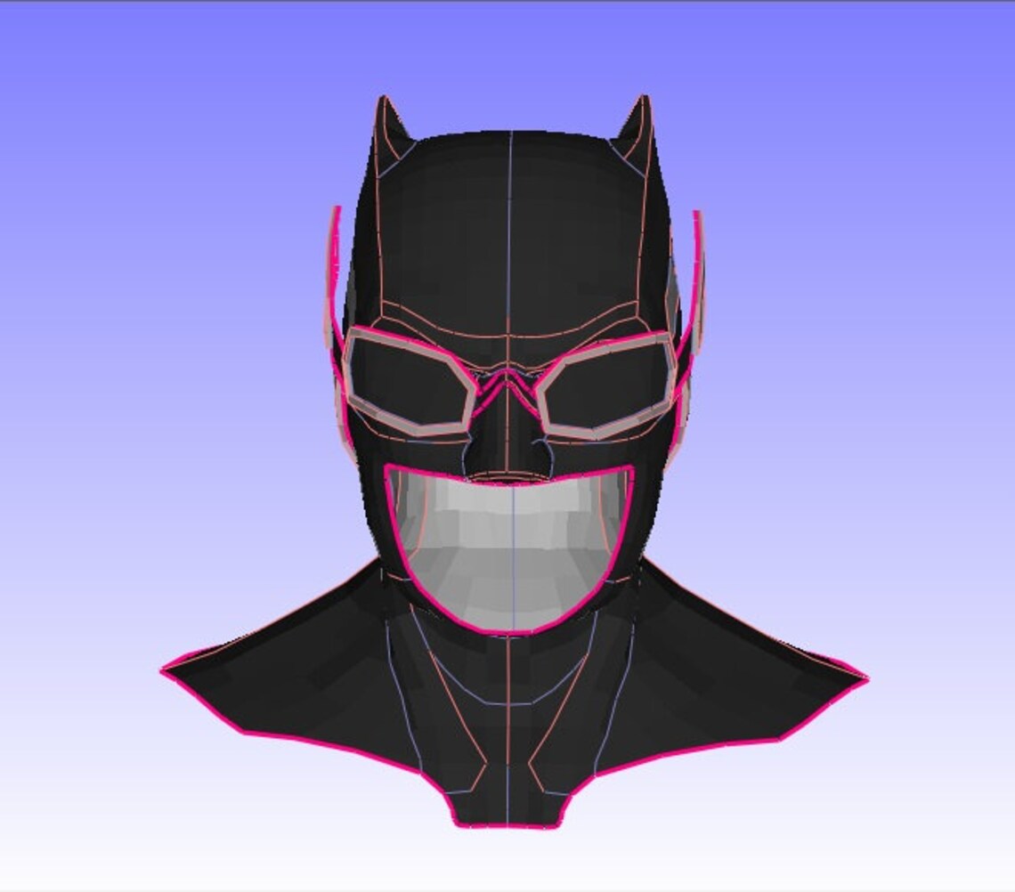 Batfleck Tactical Cowl pepakura Templates - Etsy