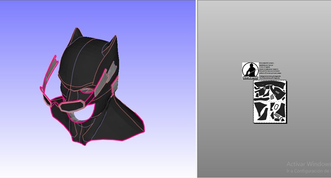 Batfleck Tactical Cowl pepakura Templates - Etsy