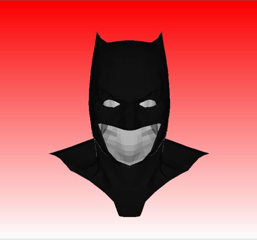 Batfleck Cowl JL Pepakura template - Etsy España