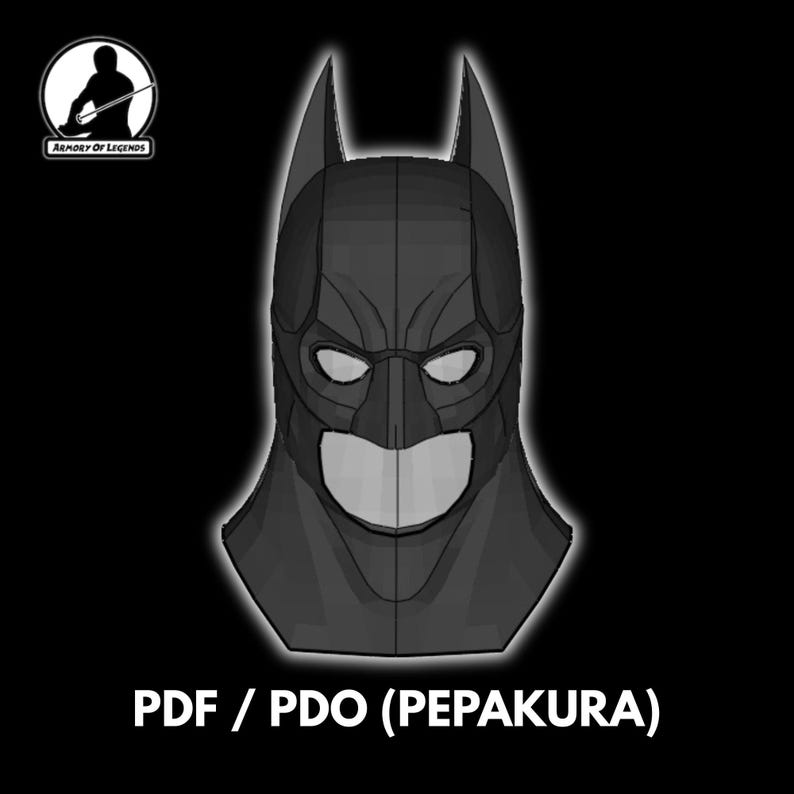 Batbale Begins Cowl (PEPAKURA FOAM PATTERNS) Cosplay - Etsy