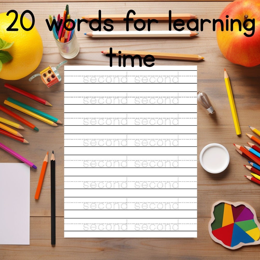 Printable Time Words Worksheet Homeschooling Aid - 20 Words and Bonus ...