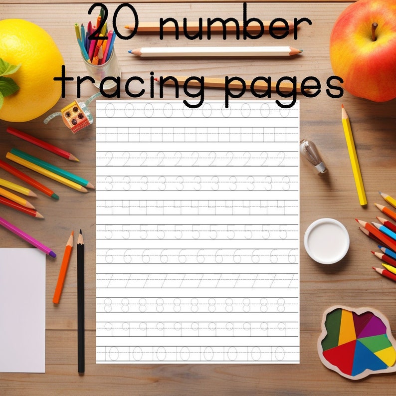 Number Tracing Worksheet Page, Traceable Practice, 1-100 Printable ...