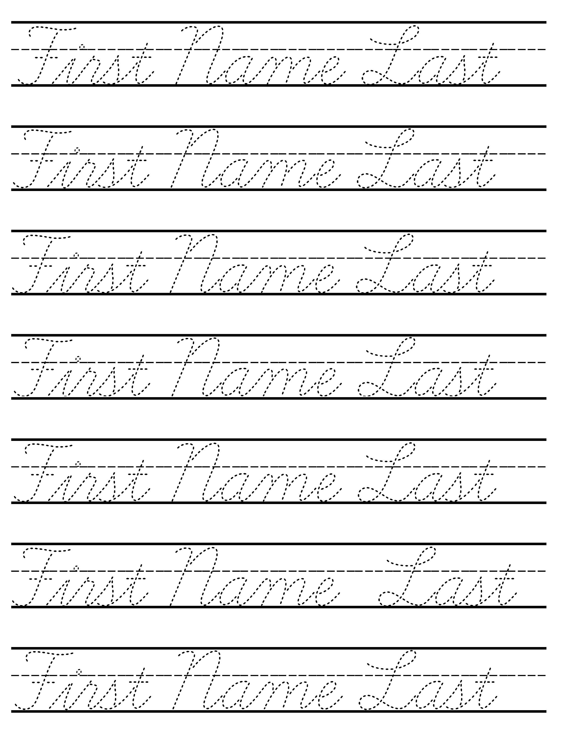 Custom Name Cursive Tracing Sheets for All Ages, Learn to Sign Name ...