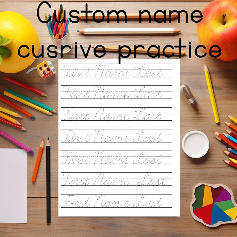 Custom Name Cursive Tracing Sheets for All Ages, Learn to Sign Name ...