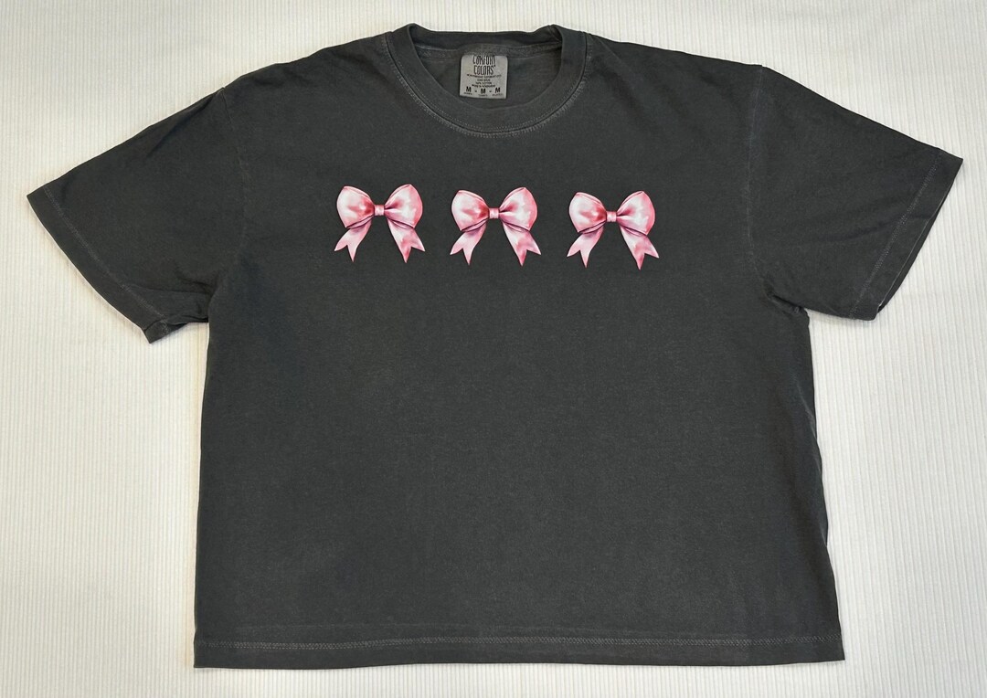 Pink Bow T-shirt - Etsy