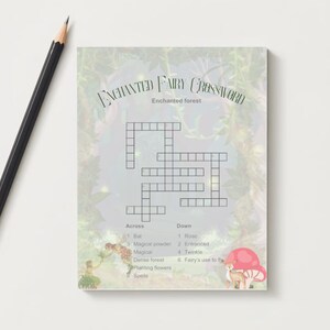 Enchanted Fairy Activity Bundle,printable Puzzle,word Search,crossword ...