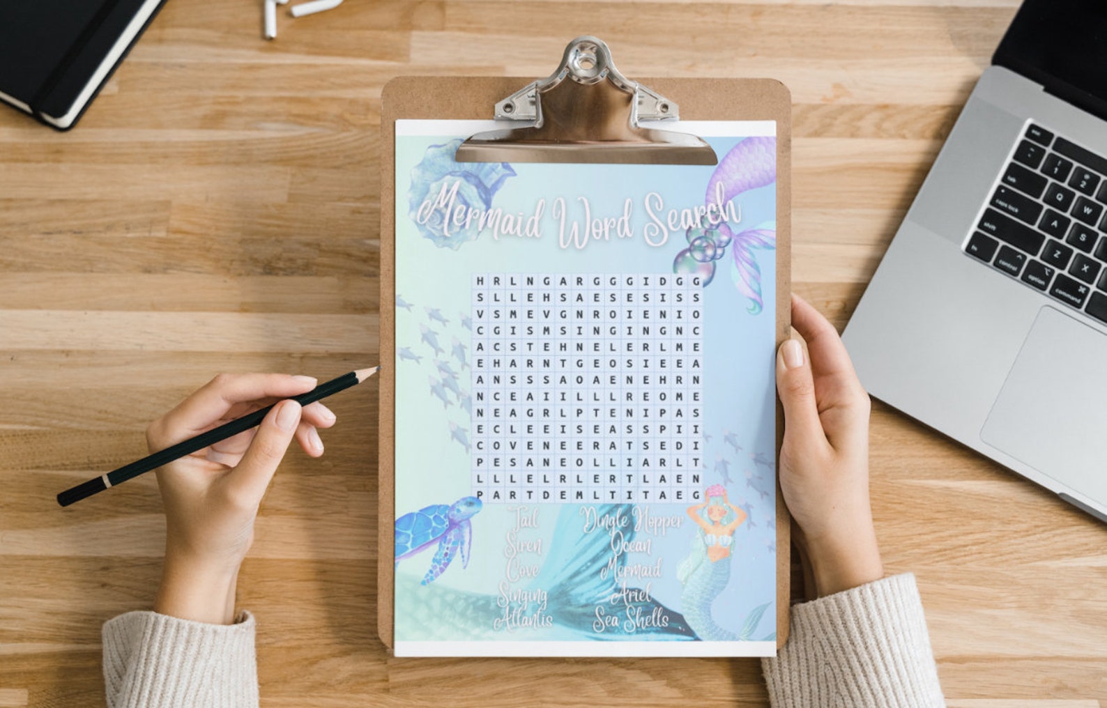 Mermaid Word Search, Mermaid Printable, Kids Word Search, Mermaid Party ...