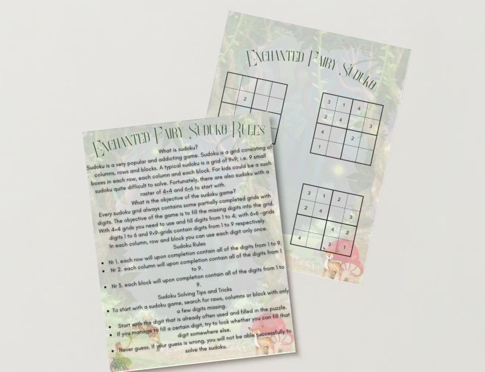 Enchanted Fairy Activity Bundle,printable Puzzle,word Search,crossword ...