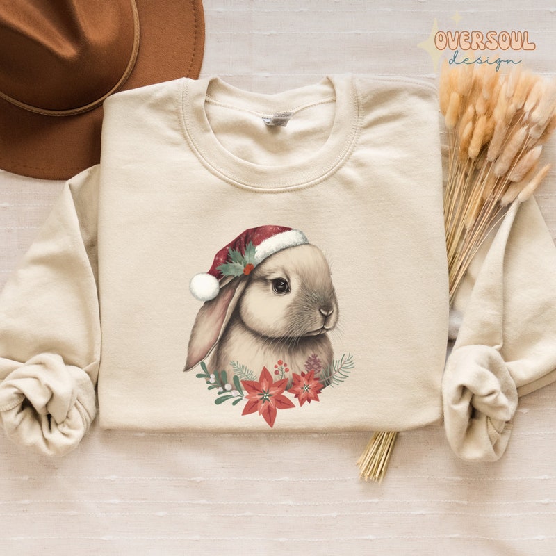 Christmas Rabbit - Etsy