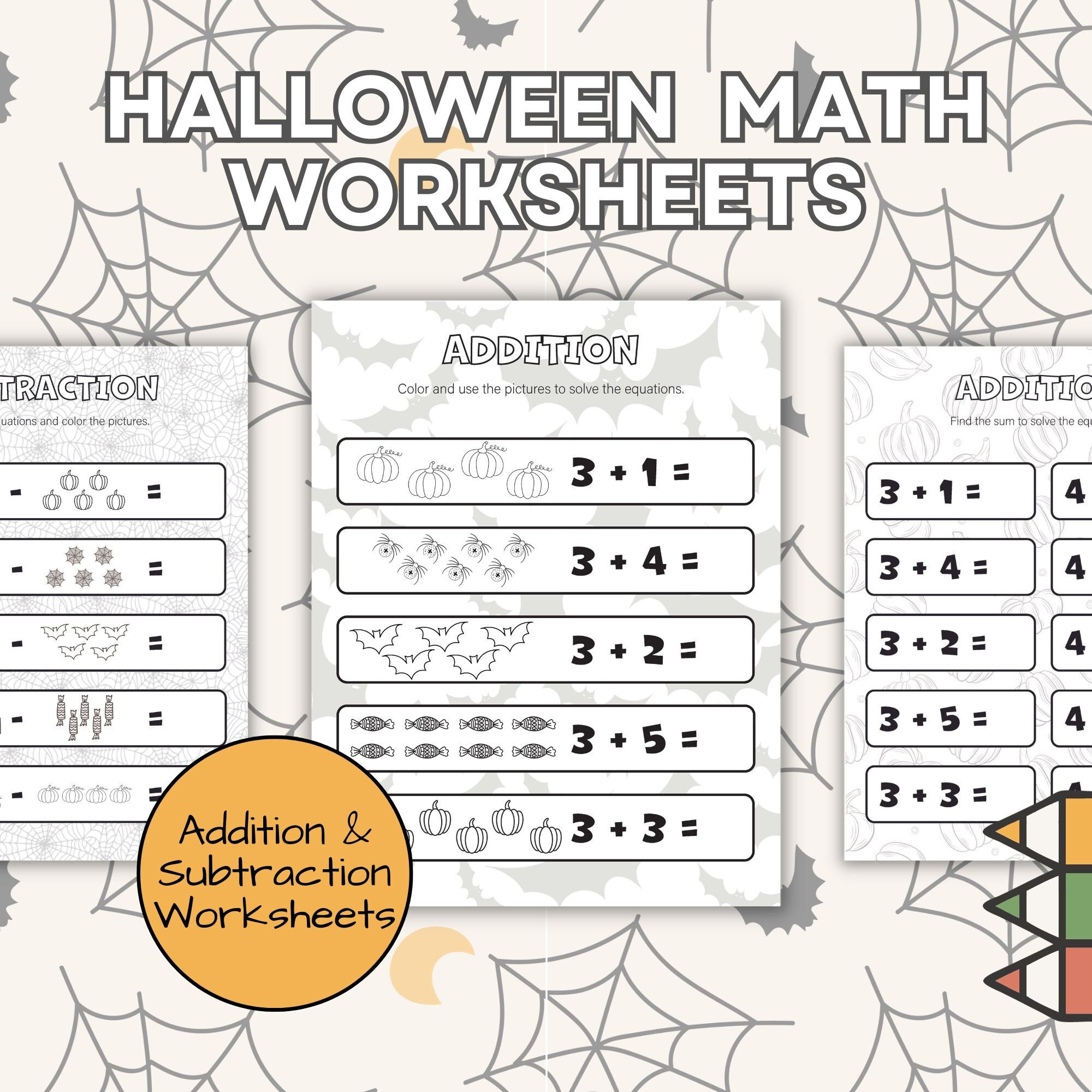 Halloween Math Worksheets Free
