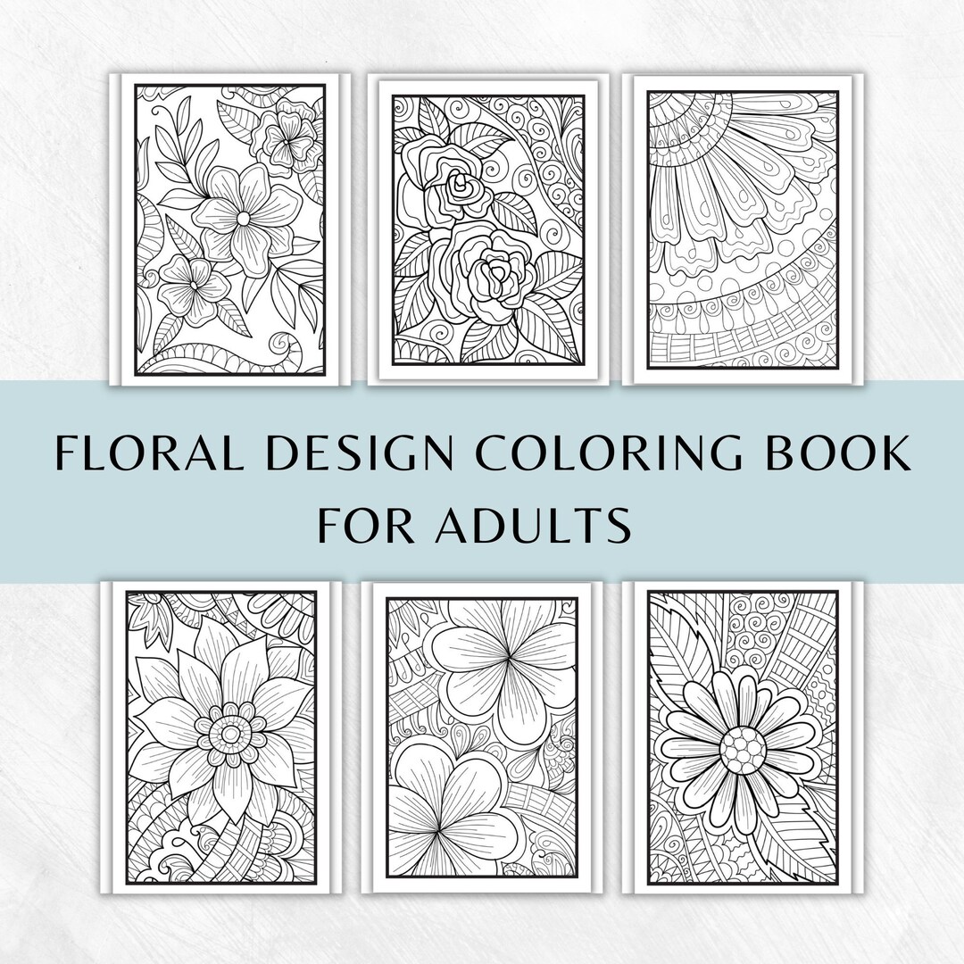Floral Coloring Pages for Adults: Geometric Designs (PDF Pattern) - Etsy