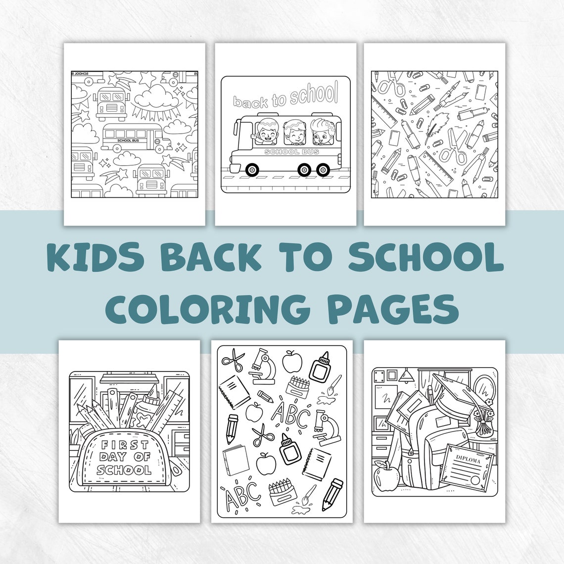 Back to School Coloring Book for Kids | Printable Back to School ...