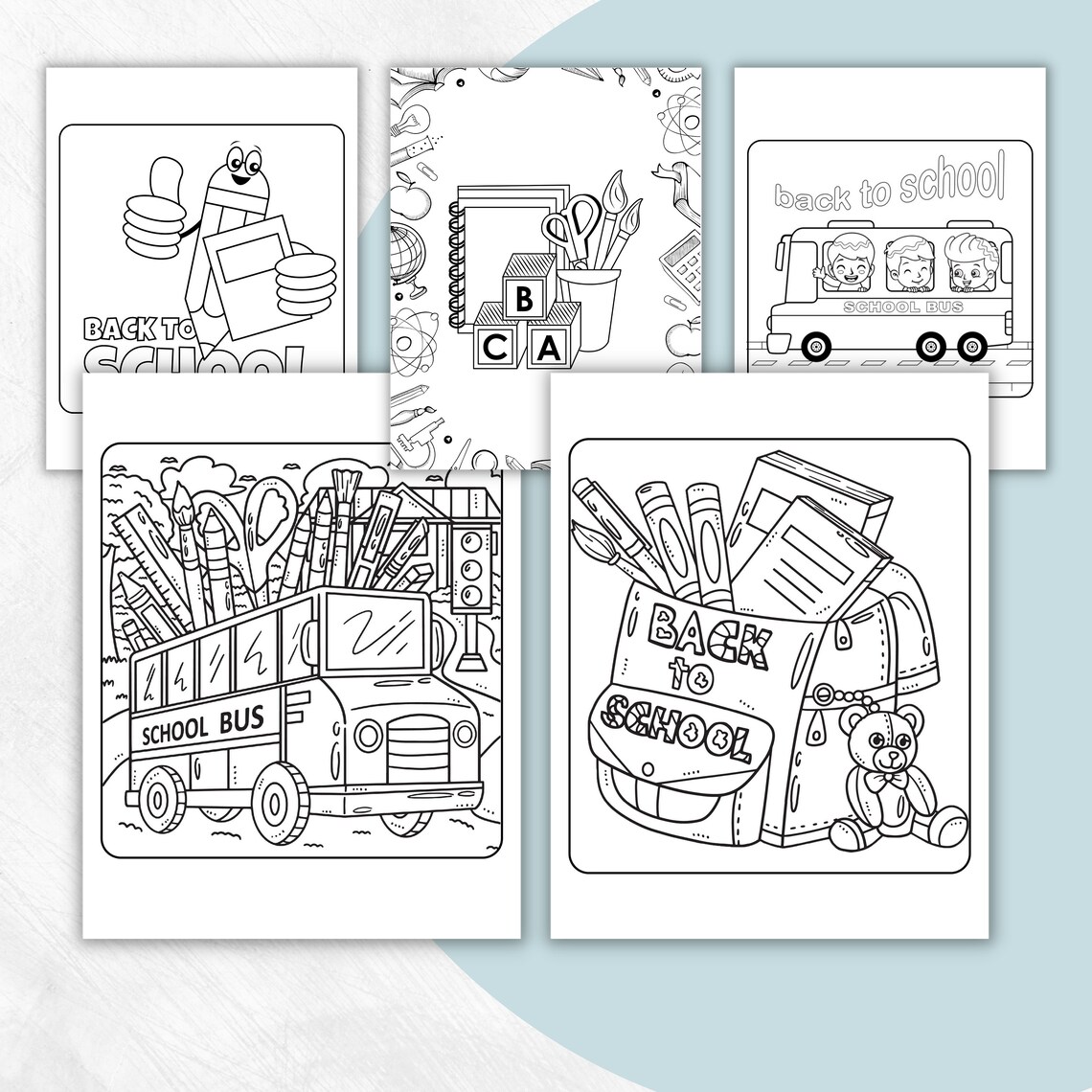 Back to School Coloring Book for Kids | Printable Back to School ...