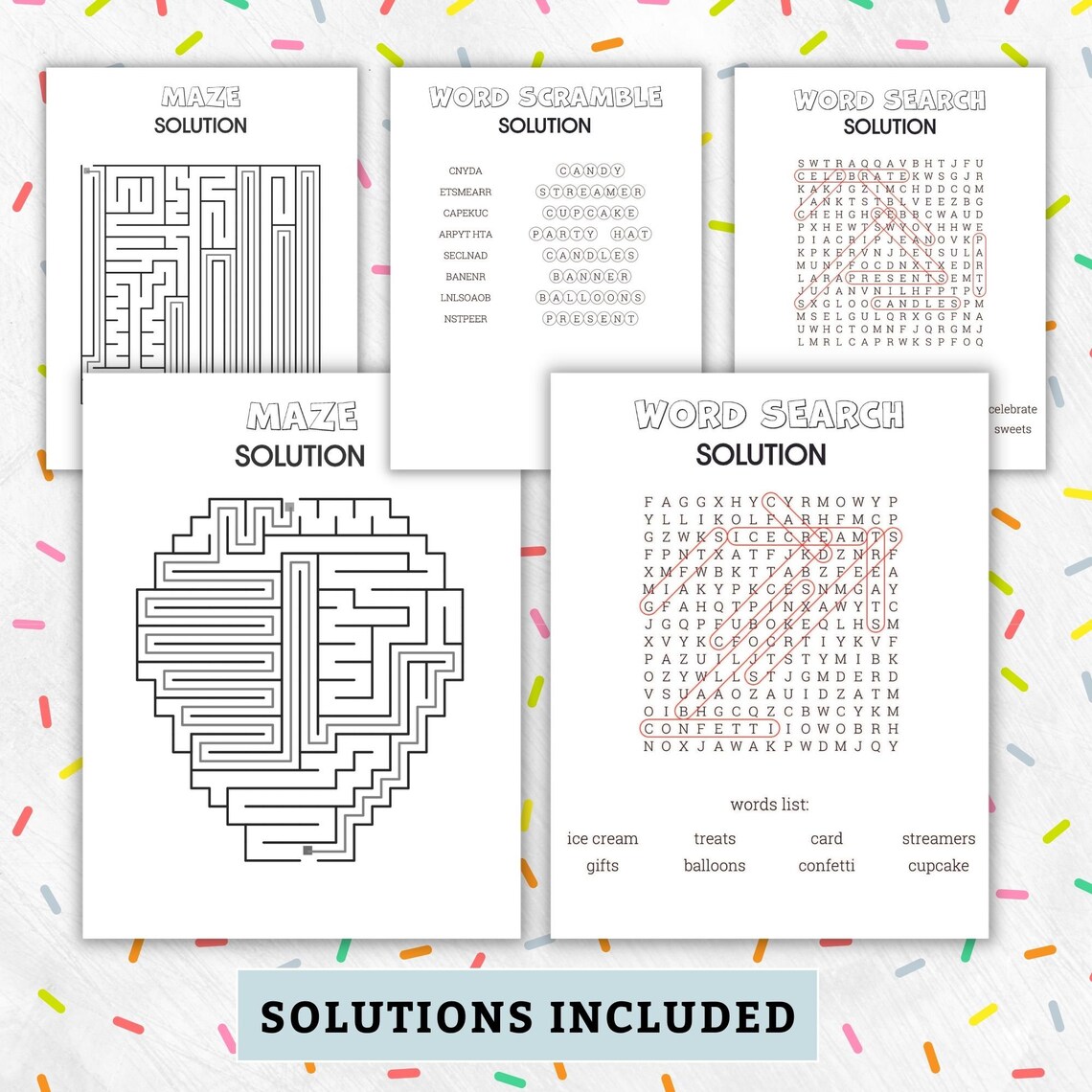 Kids Birthday Activity Book: 12 Printable Games (digital Download) - Etsy