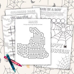 Halloween Activity Book for Kids: 16 Pages (digital Download) - Etsy