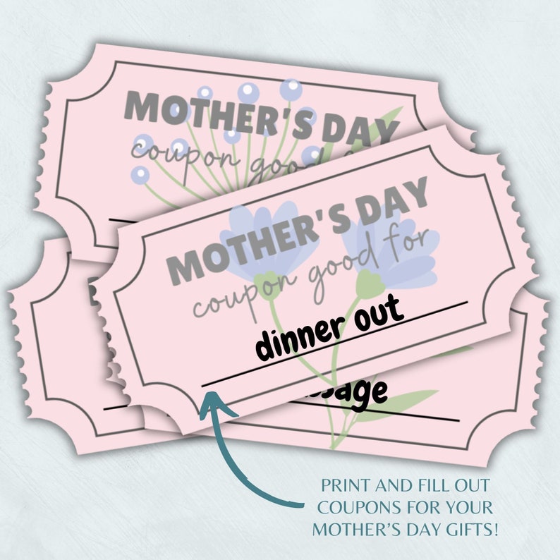 Printable Mother's Day Coupons From Kids | Printable Gifts for Mom ...