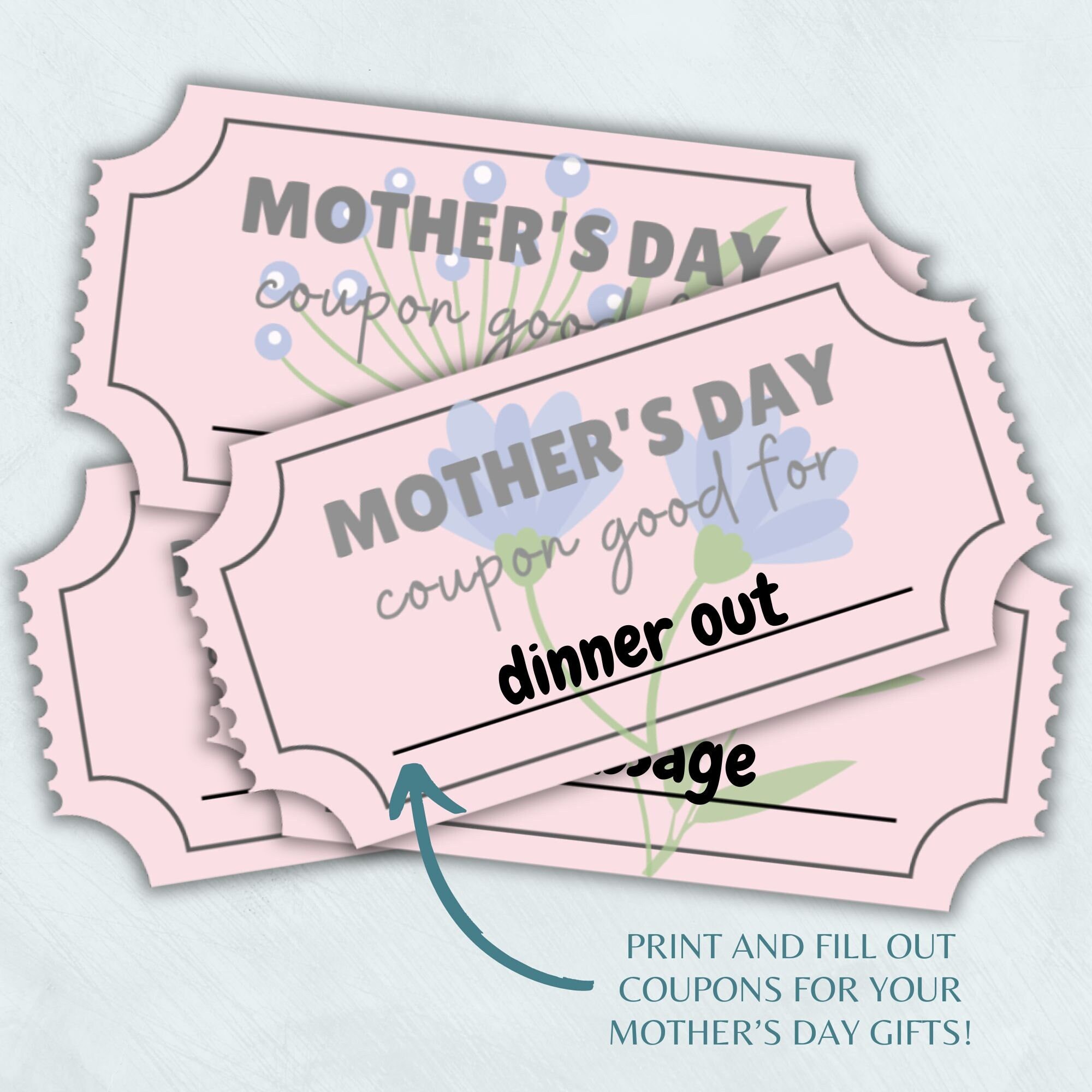 Printable Mother's Day Coupons From Kids | Printable Gifts for Mom ...
