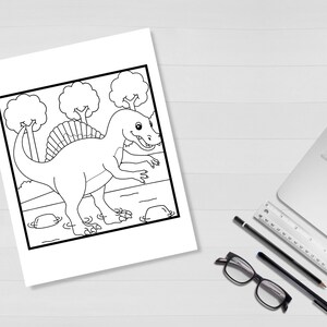Digital Dinosaur Coloring Book for Kids | Printable Dinosaur Coloring ...