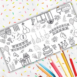 Personalized Digital Kids Birthday Coloring Poster | Printable Birthday ...