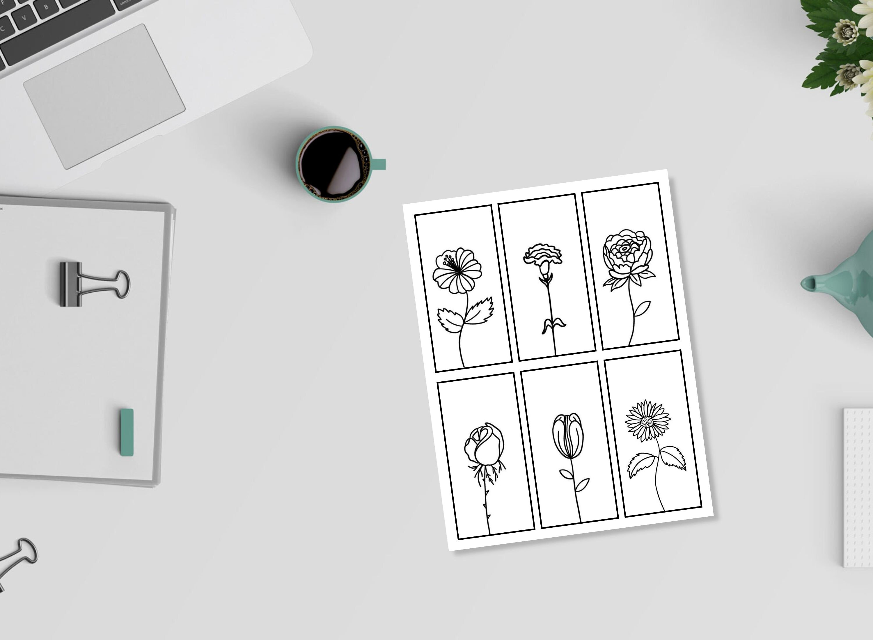 Printable Flowers Coloring Pages Bundle 40 Printable - Etsy