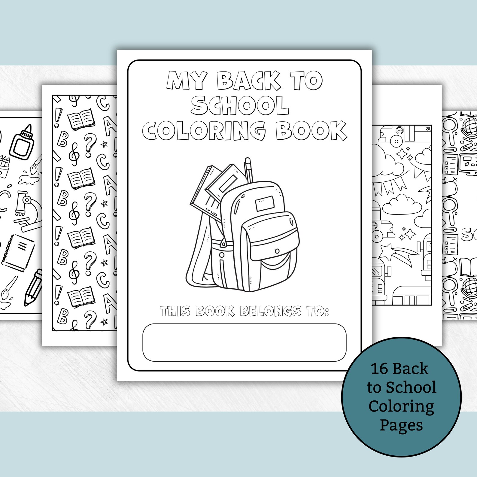 Back to School Coloring Book for Kids | Printable Back to School ...