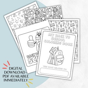 Back to School Coloring Book for Kids | Printable Back to School ...