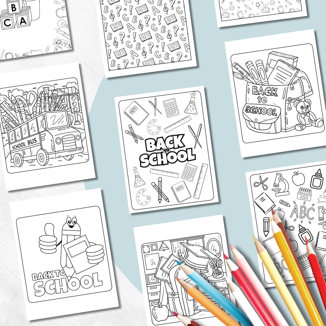 Back to School Coloring Book for Kids | Printable Back to School ...